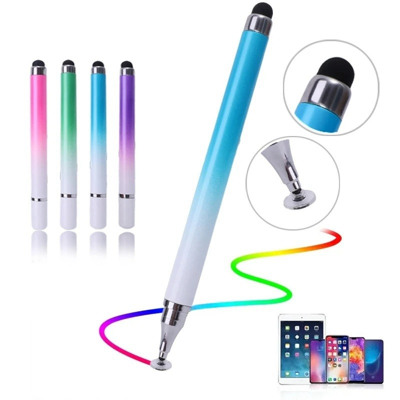 Universal 2 in 1 Stylus Pen Drawing Capacitive Pencil Android Mobile ...
