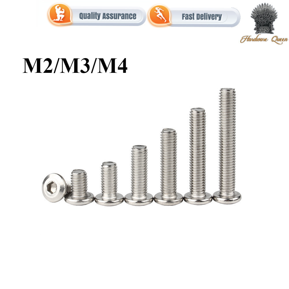 [1QC4] Flat Head Chamfering Screws 304 Stainless Steel Flat Round Head Beveled Hexagon Socket ...