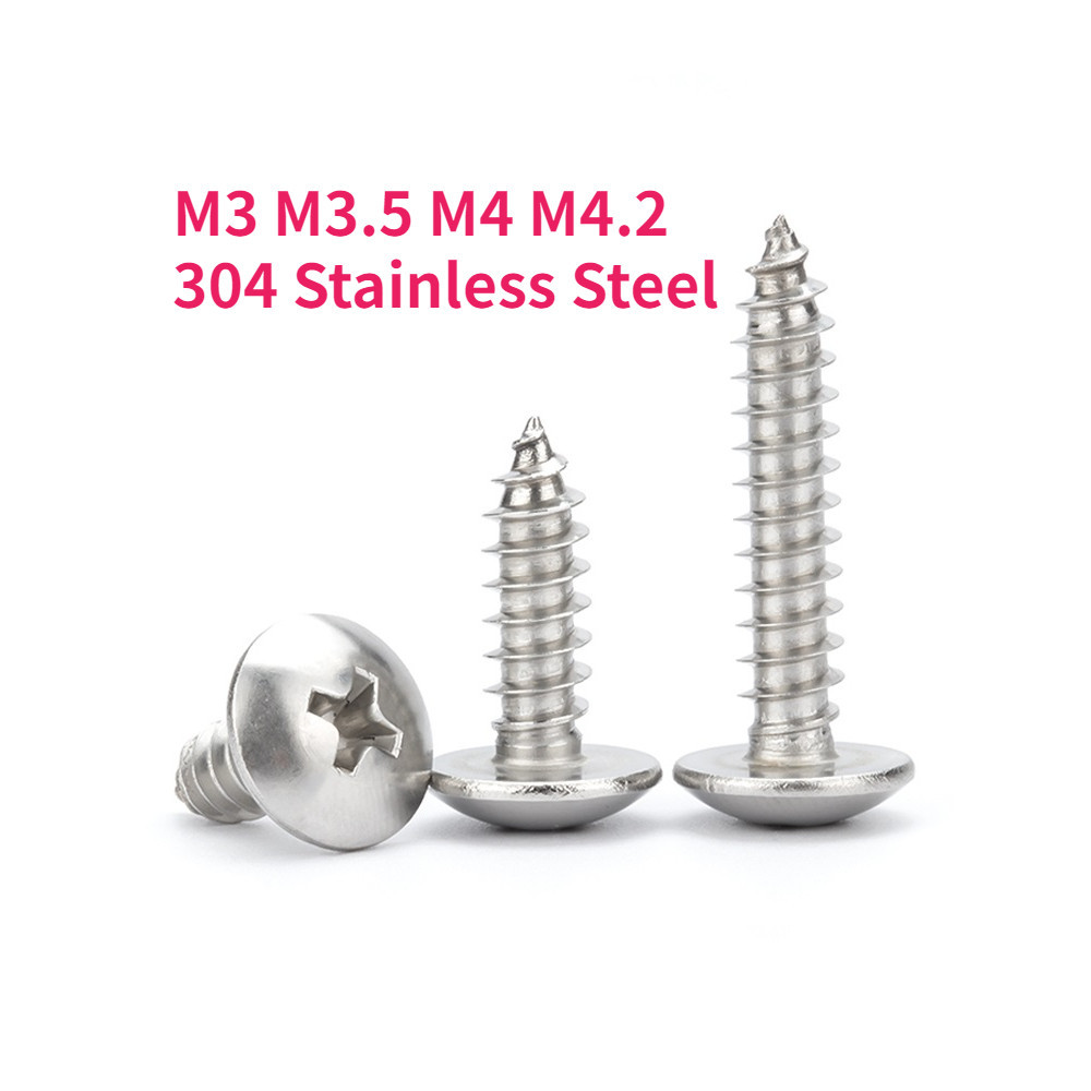 M3 M3.5 M4 M4.2 304 Stainless Steel Cross Recessed Truss Head Self Tapping Screw Phillips ...