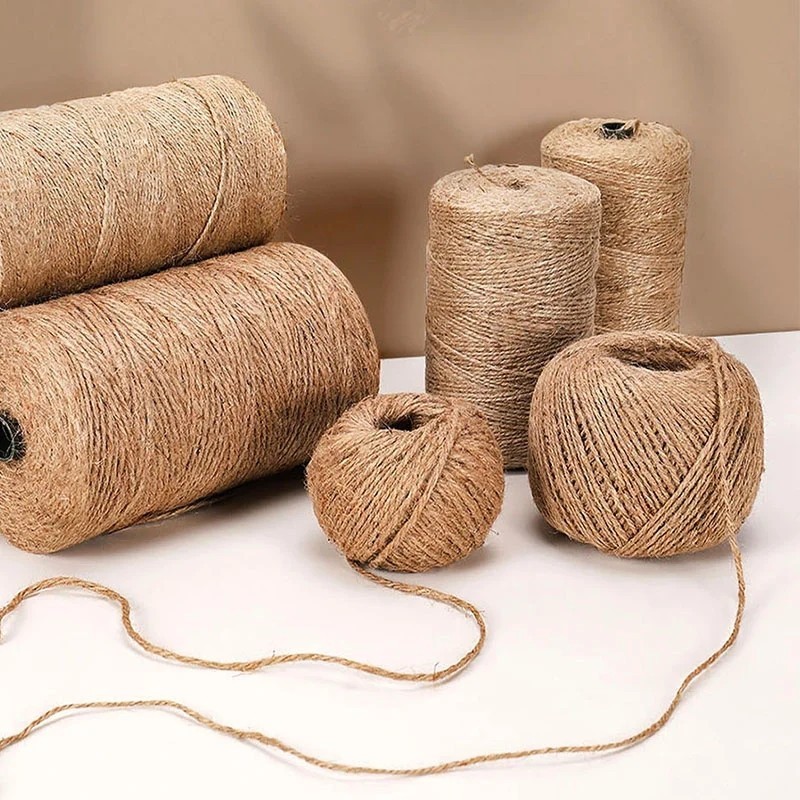1MM 2MM Natural Vintage Jute Rope Cord String Twine Burlap DIY Crafts ...