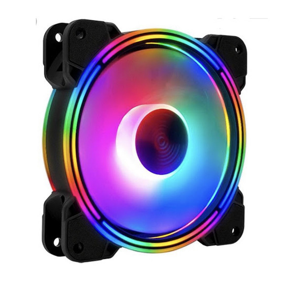 Fan Case Coolmoon M2 RGB LED Radiator Fan With Hub And Remote BH 3T ...