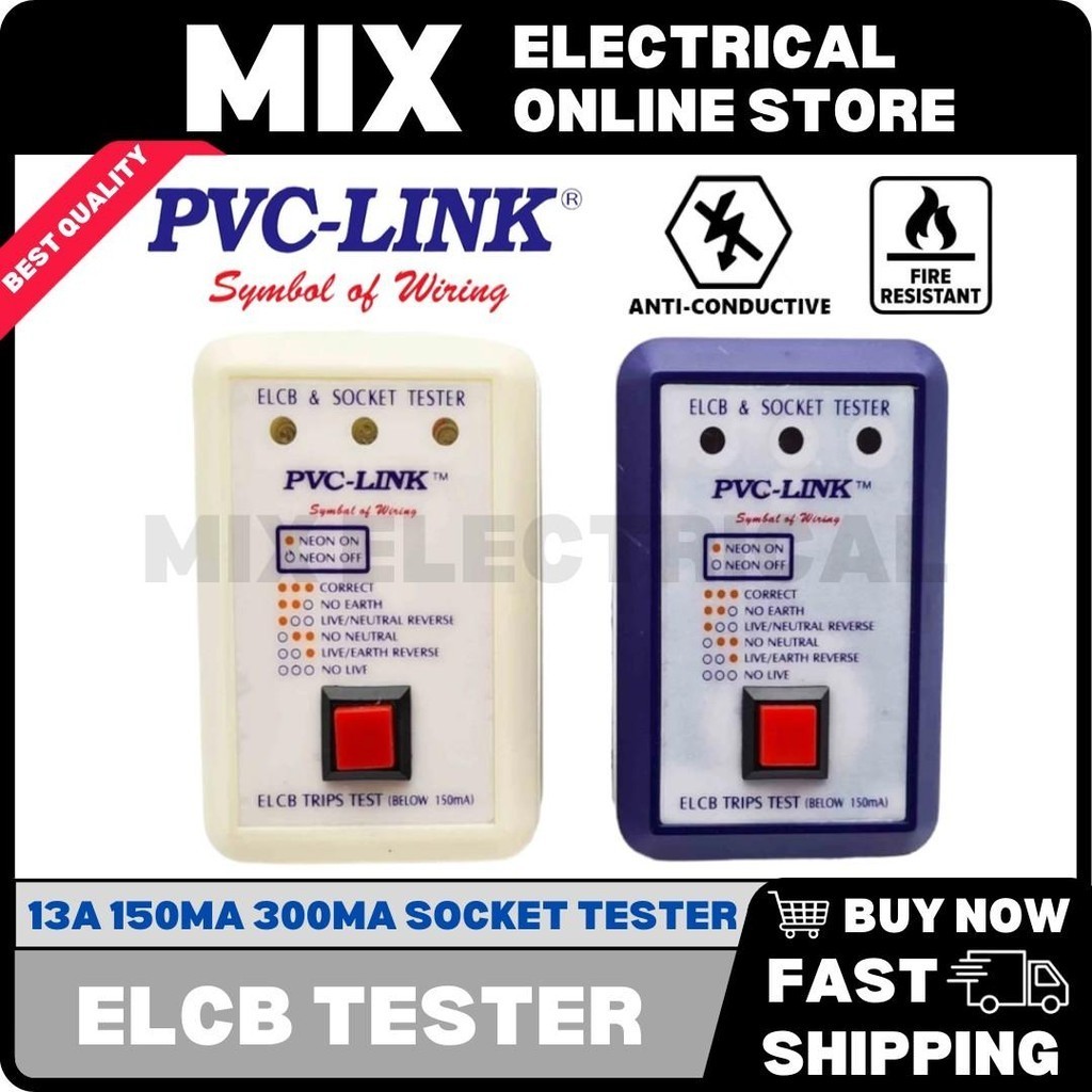 Elcb Trips & Socket Tester Test Power Supply Safety SM-ES1630 13 Amp ...