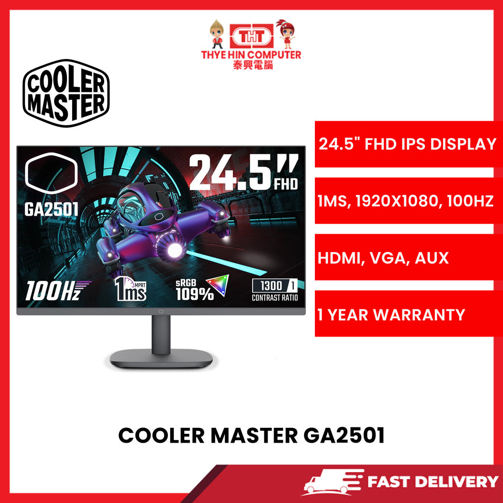 COOLER MASTER GA2501 25" FHD 100HZ IPS MONITOR | Shopee Malaysia