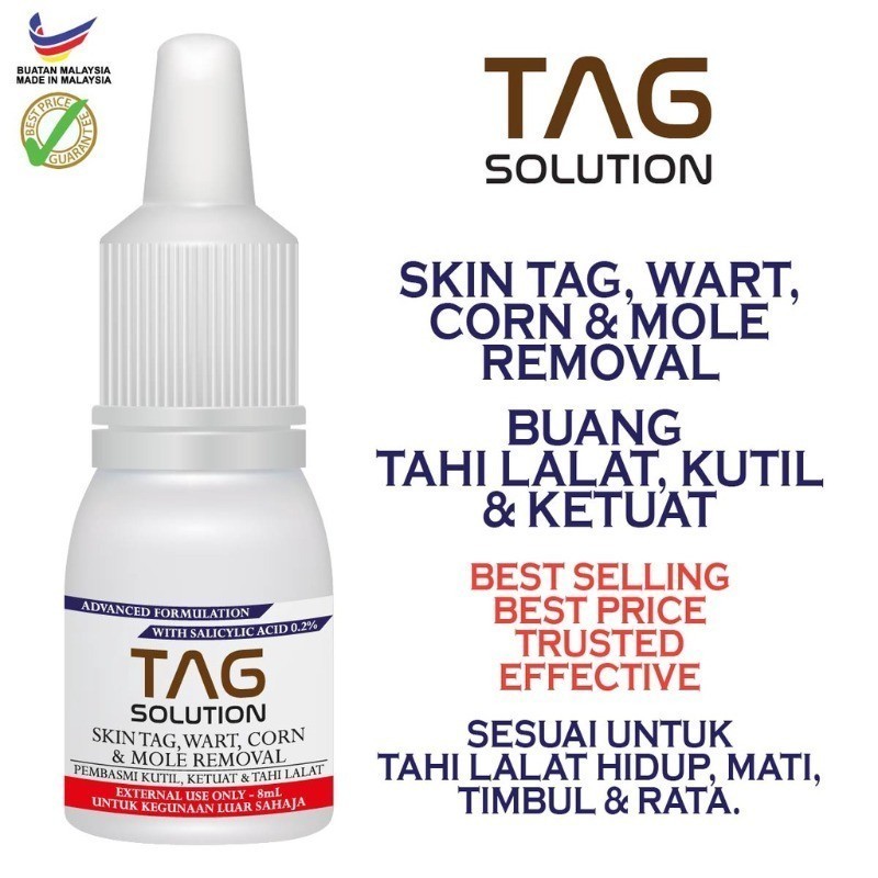 Skin Tag, Mole, Wart & Corn Removal 8ml - Buang Tahi Lalat, Ketuat ...