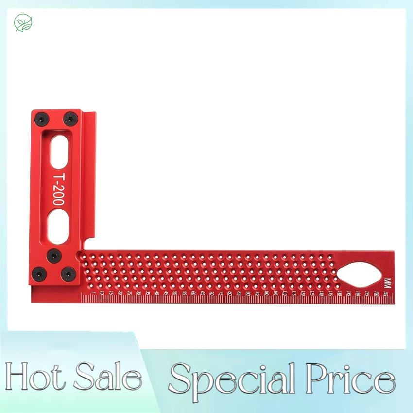 200mm Woodworking Square Aluminum Framing Mitre Square T-type Scribe ...