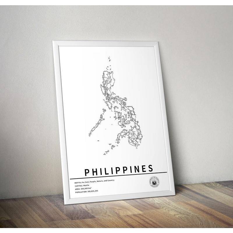 Printable Map of Philippines with city names and roads - Instant ...