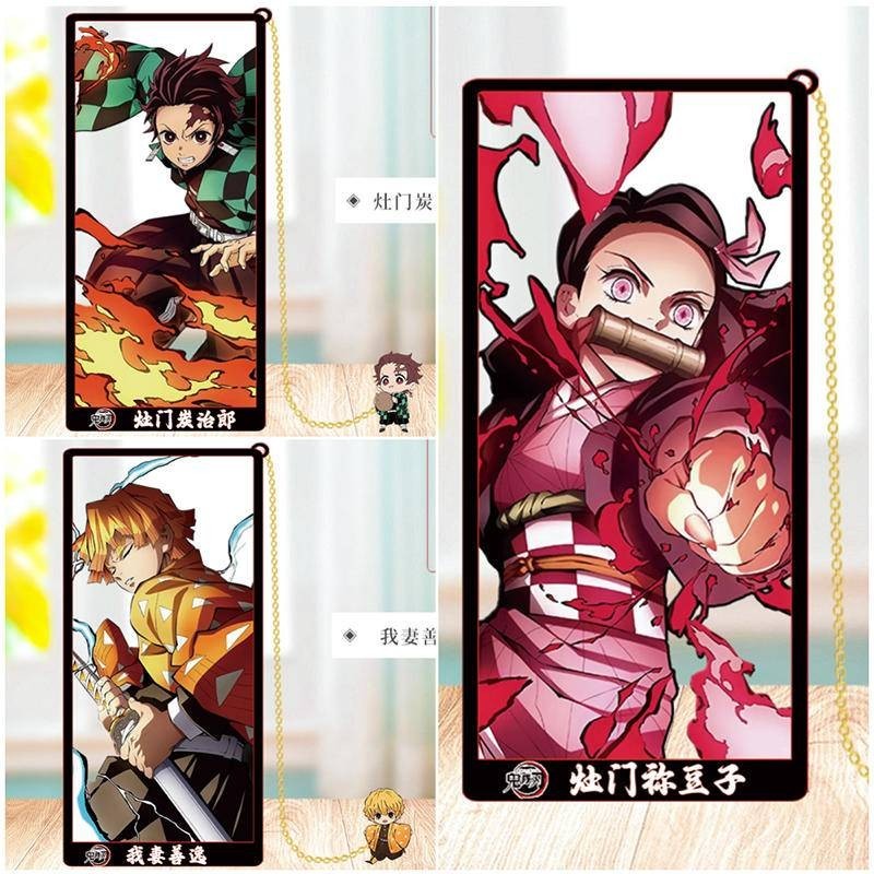 Cute Anime Demon Slayer Kimetsu no Yaiba Metal Hollow Bookmark Kamado ...