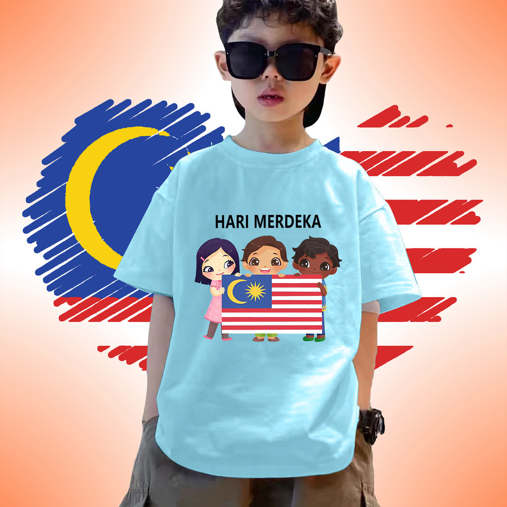 New up Hari Merdeka Round Neck Premium Cotton 100% Baju-T Malaysia Hari ...