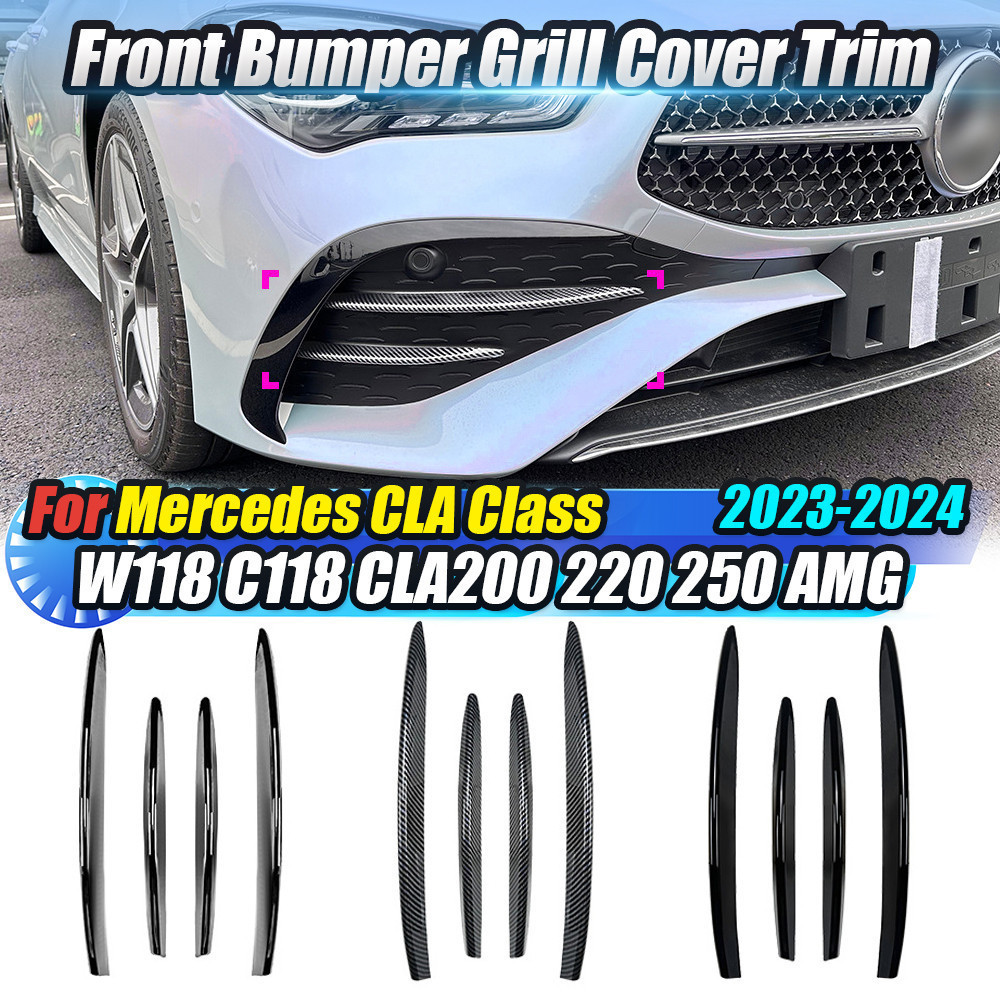 Front Fog Lamp Grill Grille Covers Stickers Canard Splitter Body Kit ...