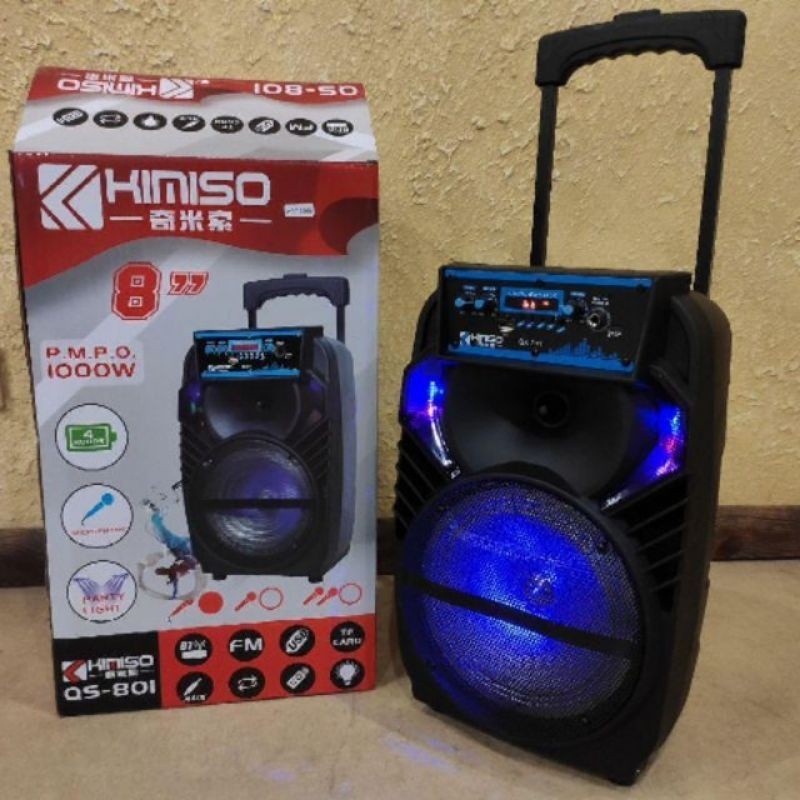 KIMISO QS-801 DJ Speaker System Subwoofer Sound Box With LED Light ...