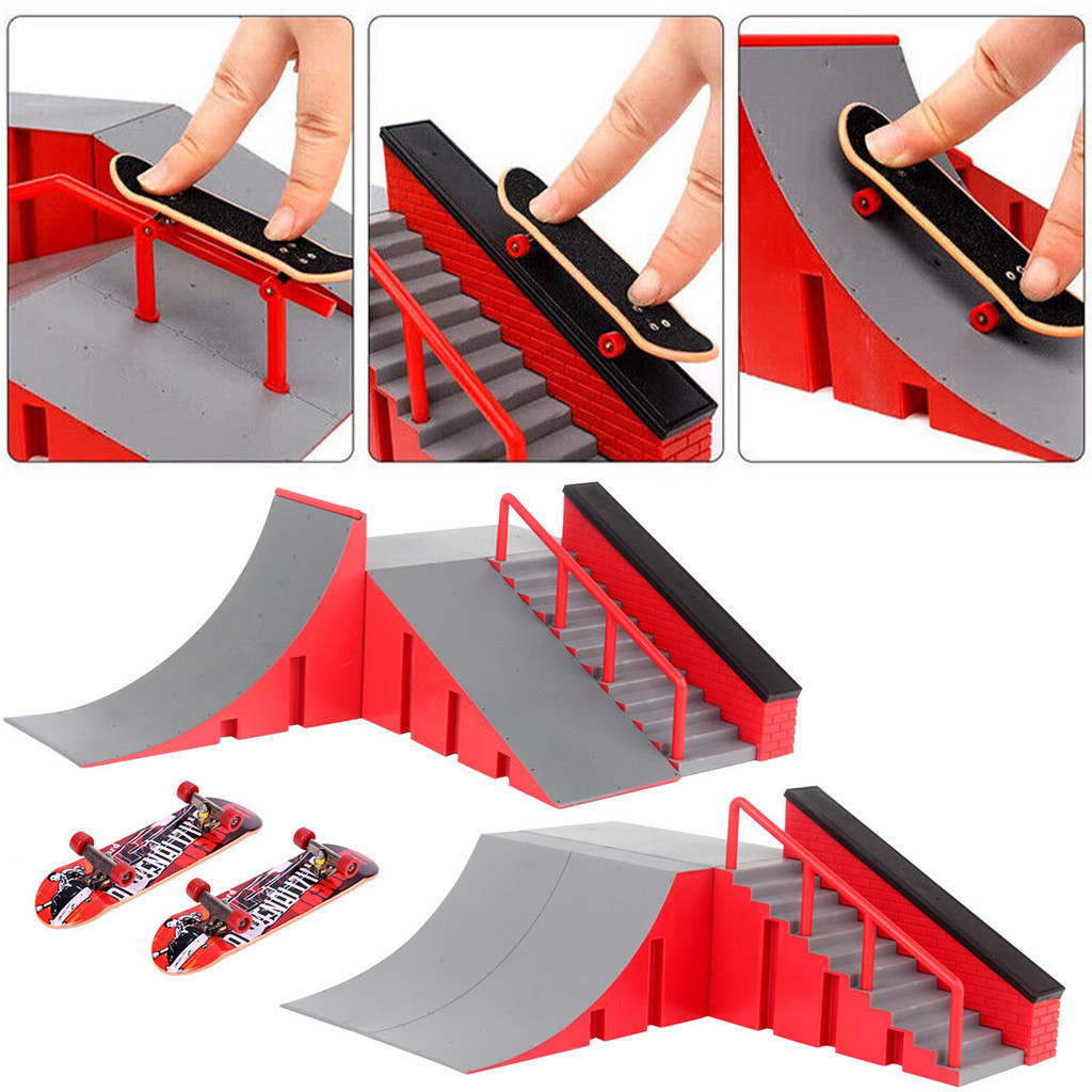 Mini Fingerboard Finger Skate Park Ramp Kit Tech Deck Board Ultimate Park Gifts Children's ...