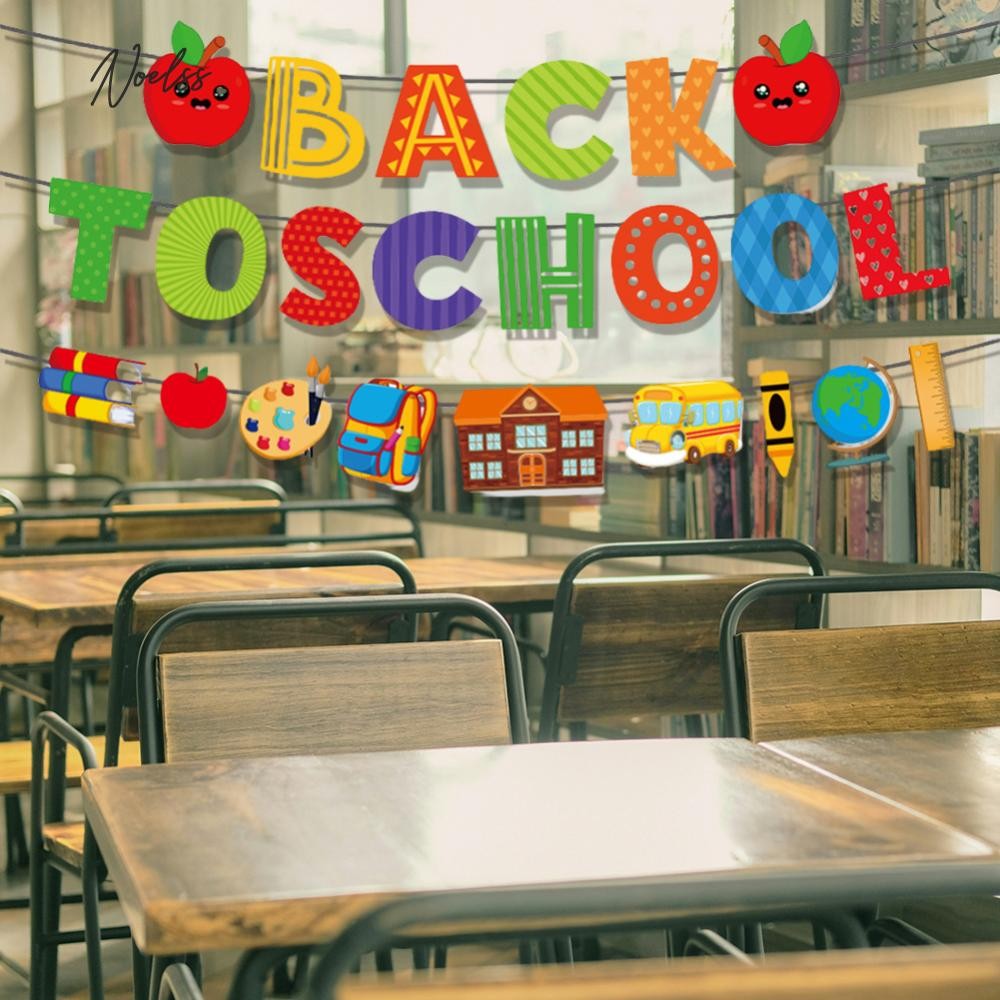 First Day of School Decorations Pull-Up Flags Hanging Decorations Pull ...