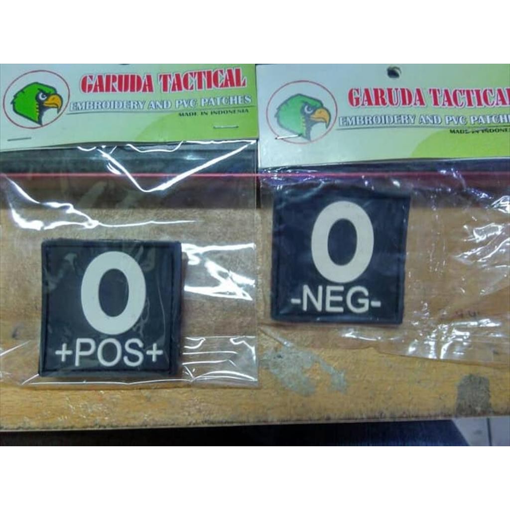 Blood type PATCH O 3 colors PVC RUBBER PATCH | Shopee Malaysia