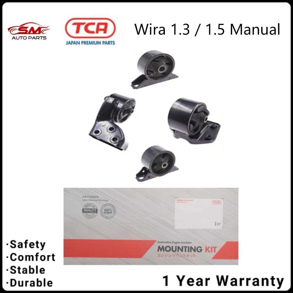 Wira 1.3 / 1.5 Manual Engine Mounting TCA (1Set 4PC) | Shopee Malaysia
