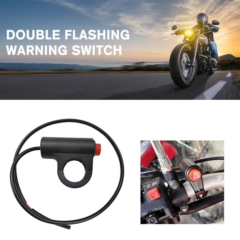 Double Flash Light Button For Moto, Universal Motorcycle Warning Light ...