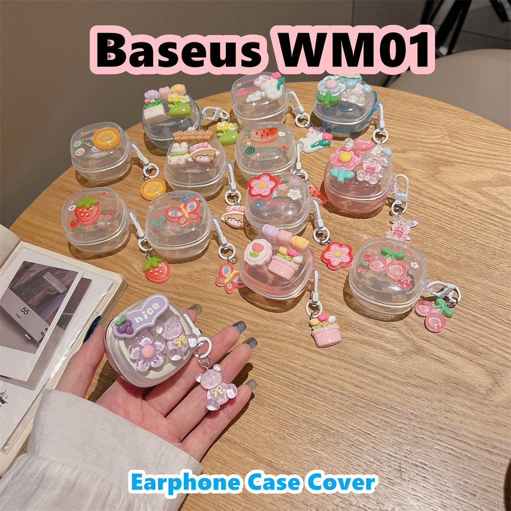 READY STOCK!For Baseus WM01 Case Cartoon Simple Soft Silicone Earphone ...