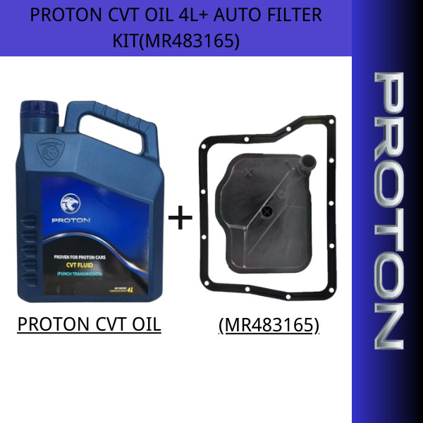 PROTON CVT OIL 4L+ AUTO FILTER KIT (MR483165)-Persona VVT/Saga VVT,FLX ...