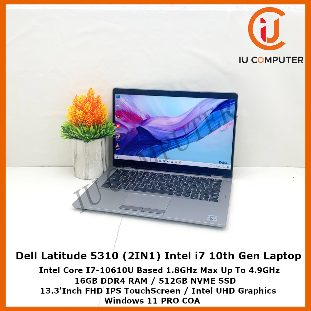 DELL LATITUDE 5310 2IN1 INTEL CORE I7-10610U 16GB RAM 512GB NVME SSD ...