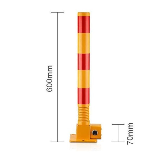 Parking Barrier Pole Size: 600mm H x 65mm D x Base: 180mm, Parking ...