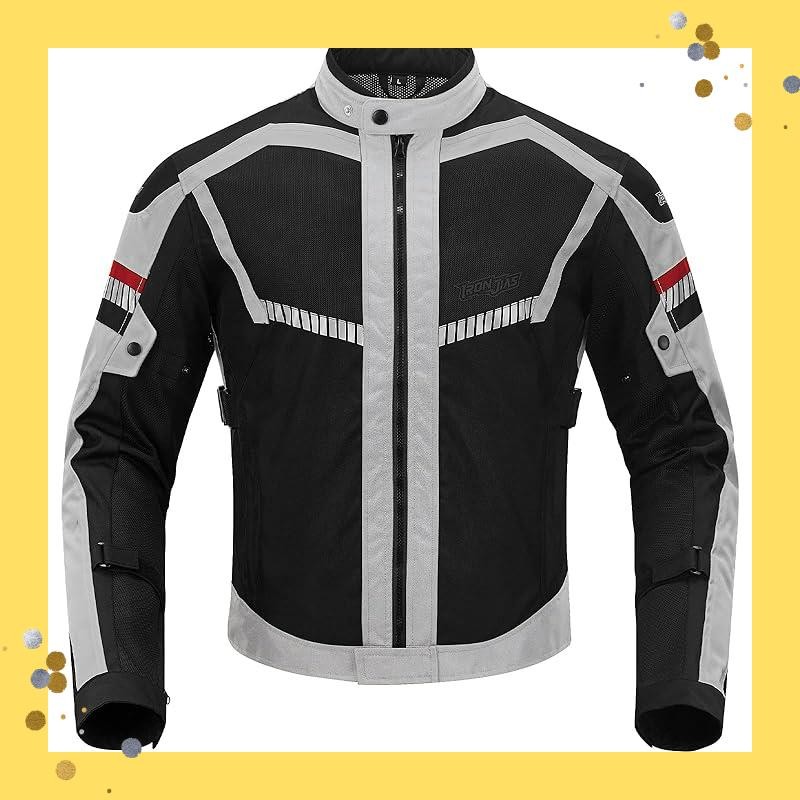 [BORLENI] Motorcycle Jacket Summer Mesh Jacket Protective Soft Shell ...