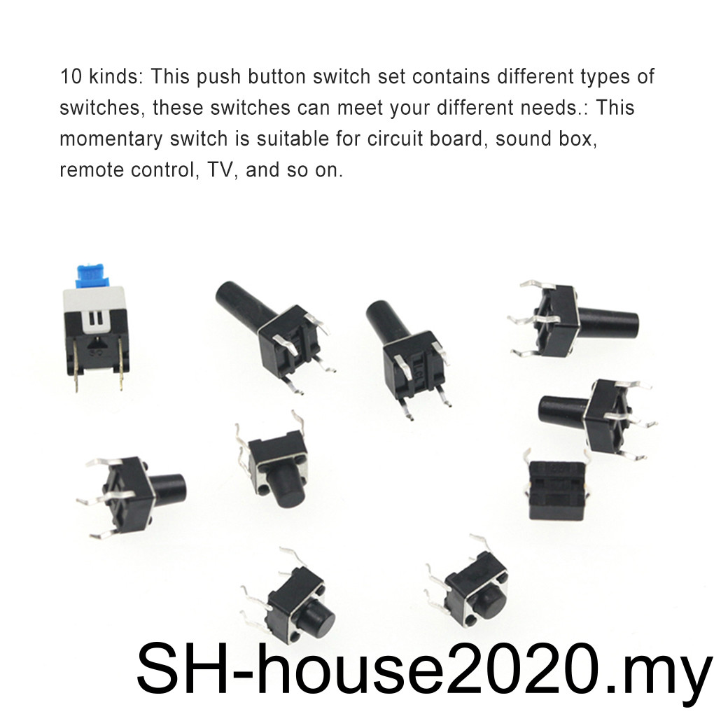 180 Pieces/Set 6x6mm Panel Micro Switch Components Replacement Switches ...