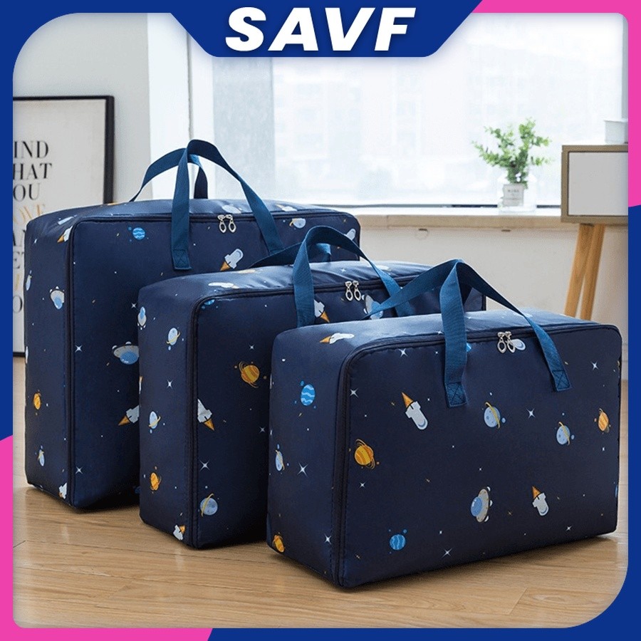 SAVF Extra Large Storage Bag Clothes Quilt Blanket Organizer Bag Toto ...