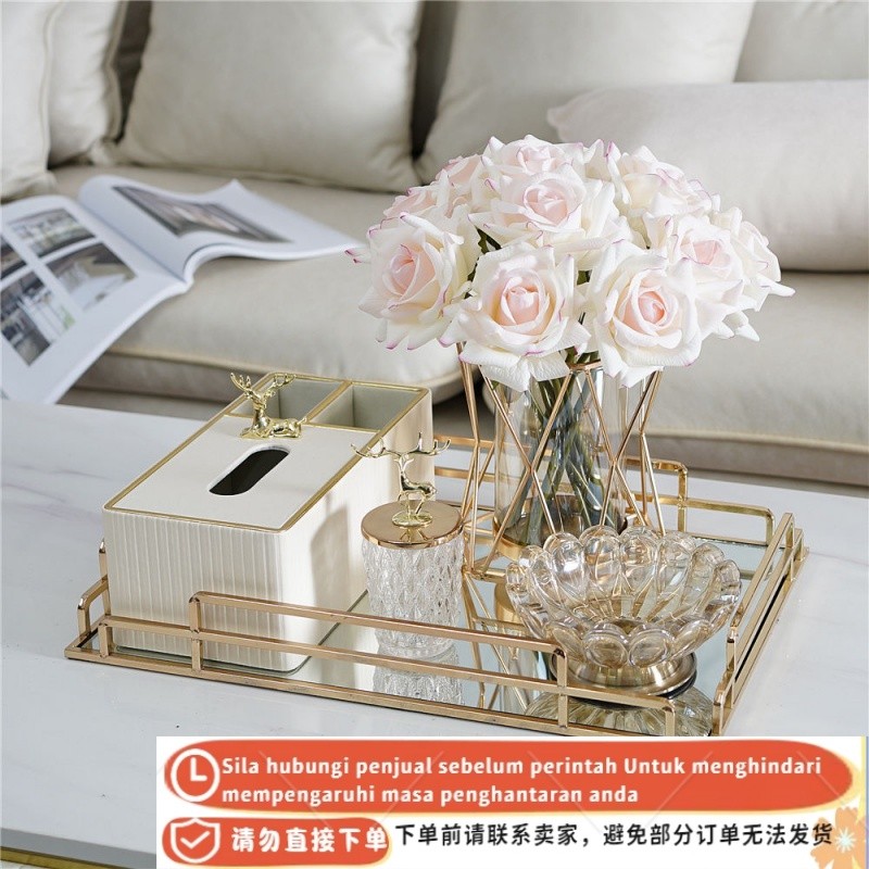 Nordic Home Decorative Tissue Box Light Luxury Coffee Table Storage Box ...