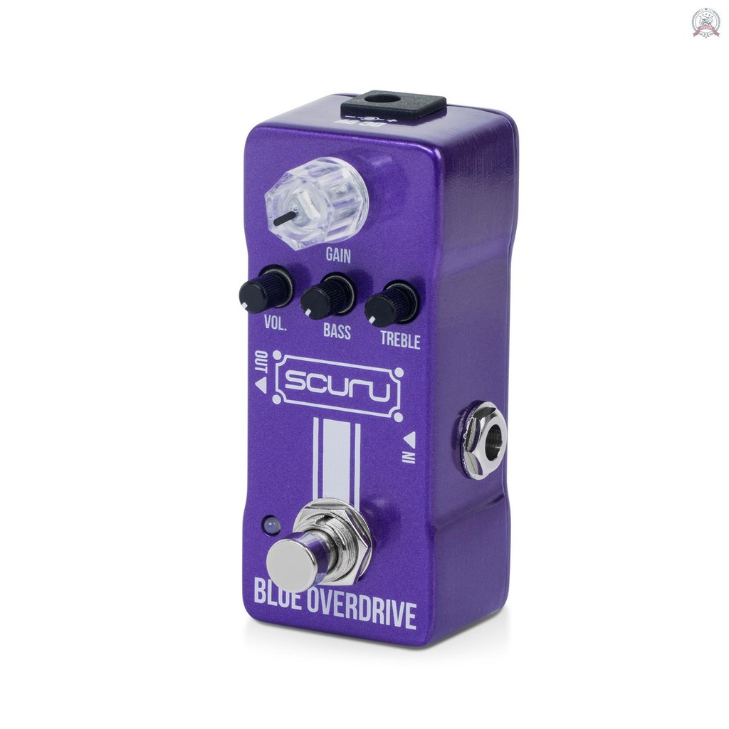 SCURU Guitar Blue Overdrive Effects Pedal GAIN/VOL/BASS/TREBLE Powerful ...