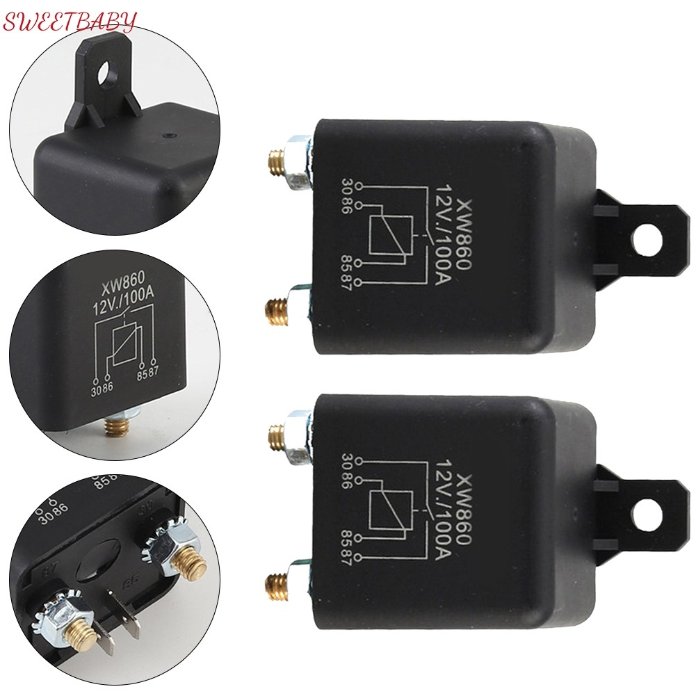 hot| 2PCS 12V 100Amp 4-Pin Heavy Duty New Switch Split Charge Relay For ...