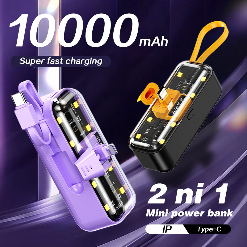 Portable Powerbank Charger 10000mAh Type-C Ultra-Compact Mini Battery ...