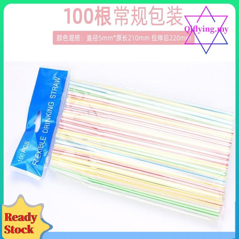 Drinking Straws Disposable Flexible Plastic Drinking Straws for Home ...