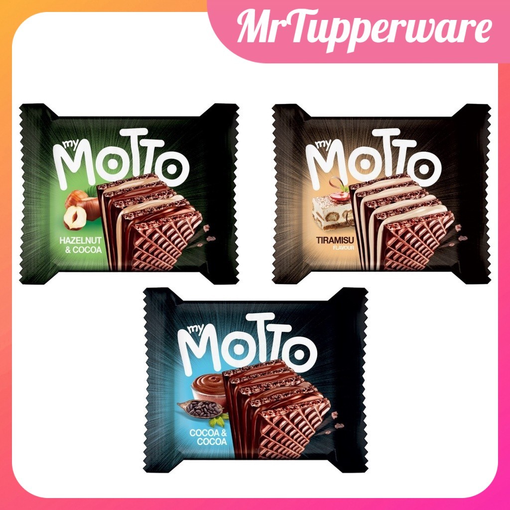 (FRESH BATCH) TPW My Motto Wafer Assorted With Cream 34g Hazelnut Cocoa ...