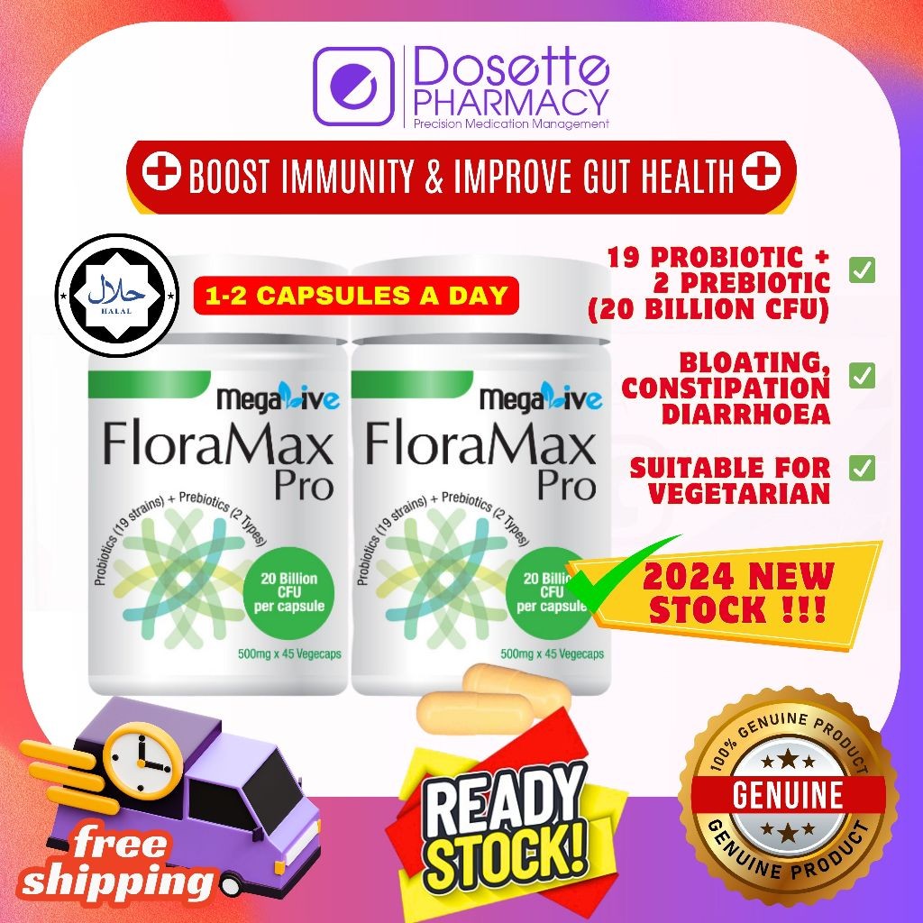 MEGALIVE FLORAMAX PRO EXP:03/26 (45's / 2X45'S) - PREBIOTICS ...