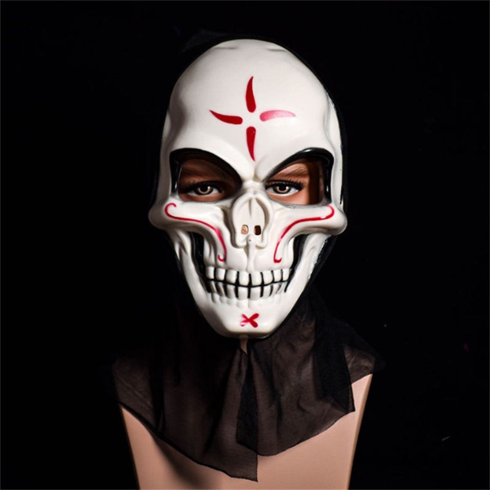 ღ Ghost Mask Halloween Horror Ghostface Trick Prop Makeup Ball Evil ...