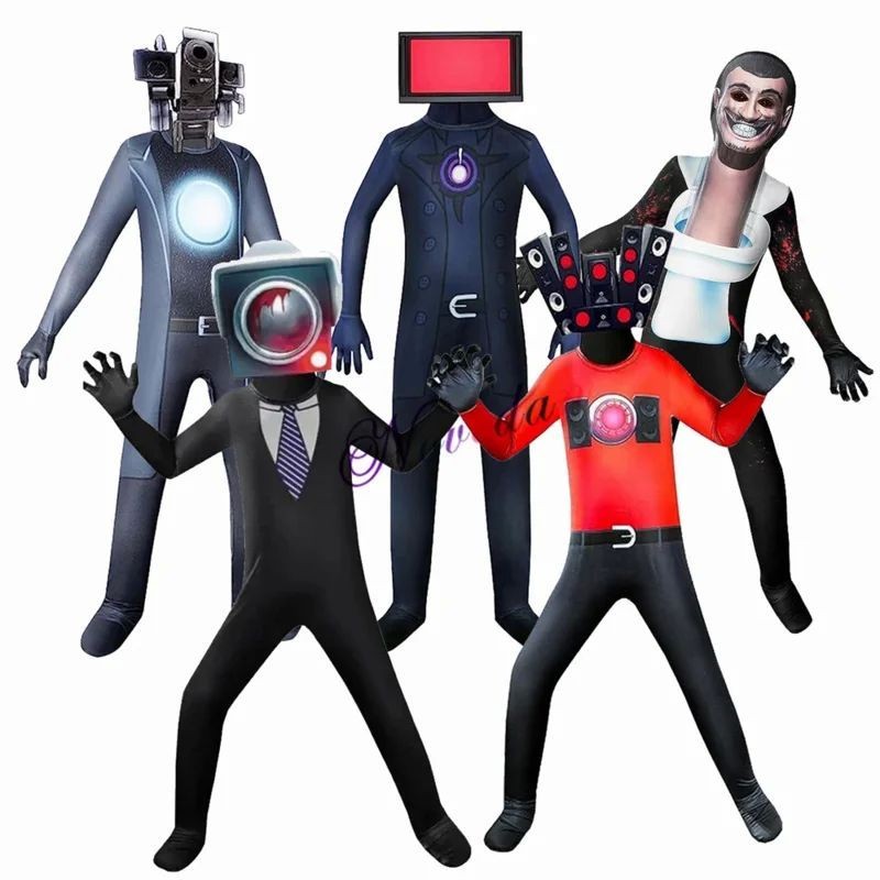 Skibidi Toilet Cosplay Costume Monitor Man Camara Camera Tv Speakerman ...