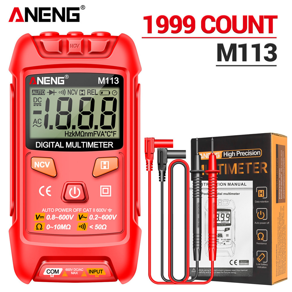 Digital Mini Multimeter Tester Intelligent Multimeter Data Hold Voltage ...