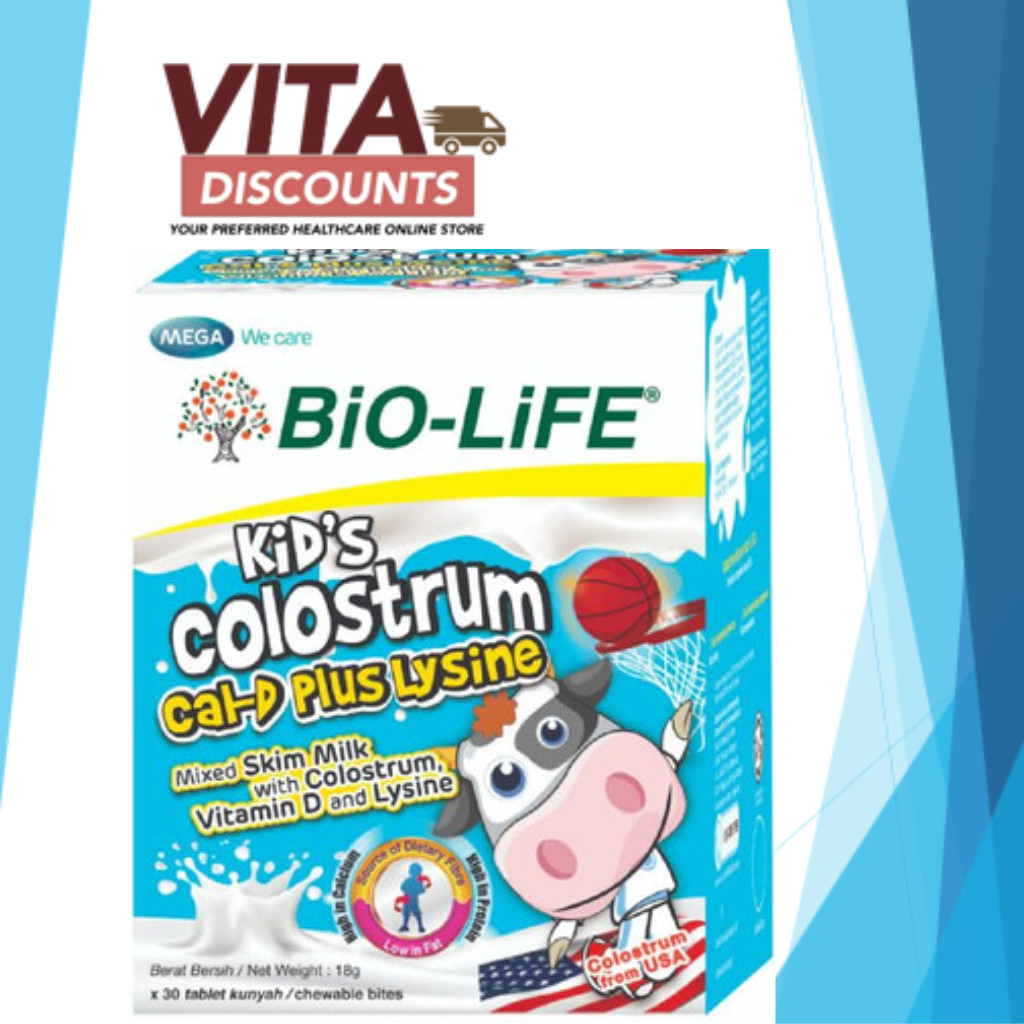BIO-LIFE KID'S COLOSTRUM CAL-D PLUS LYSINE CTABS 30S EXP11/2025 | Shopee Malaysia