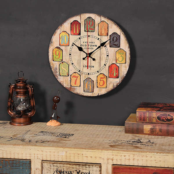 jam dinding jam dinding besar ruang tamu Jam dinding kreatif retro ...