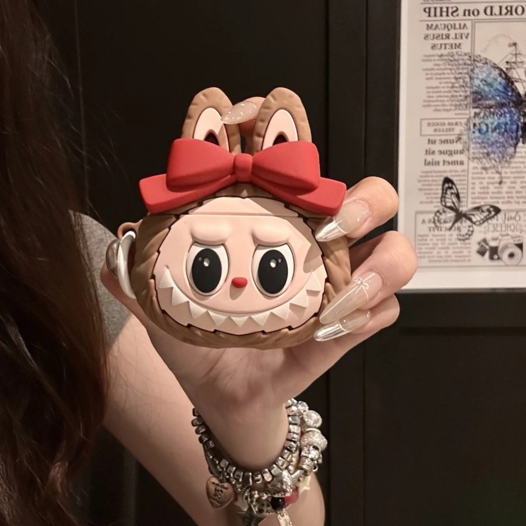 Cartoon Cute Bow Labubu Earphone Case Suitable for AirPods4/1/2 ...