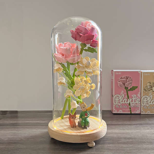 lego flower bouquet flower flower lego Jiaqi mawar memasang blok bunga ...