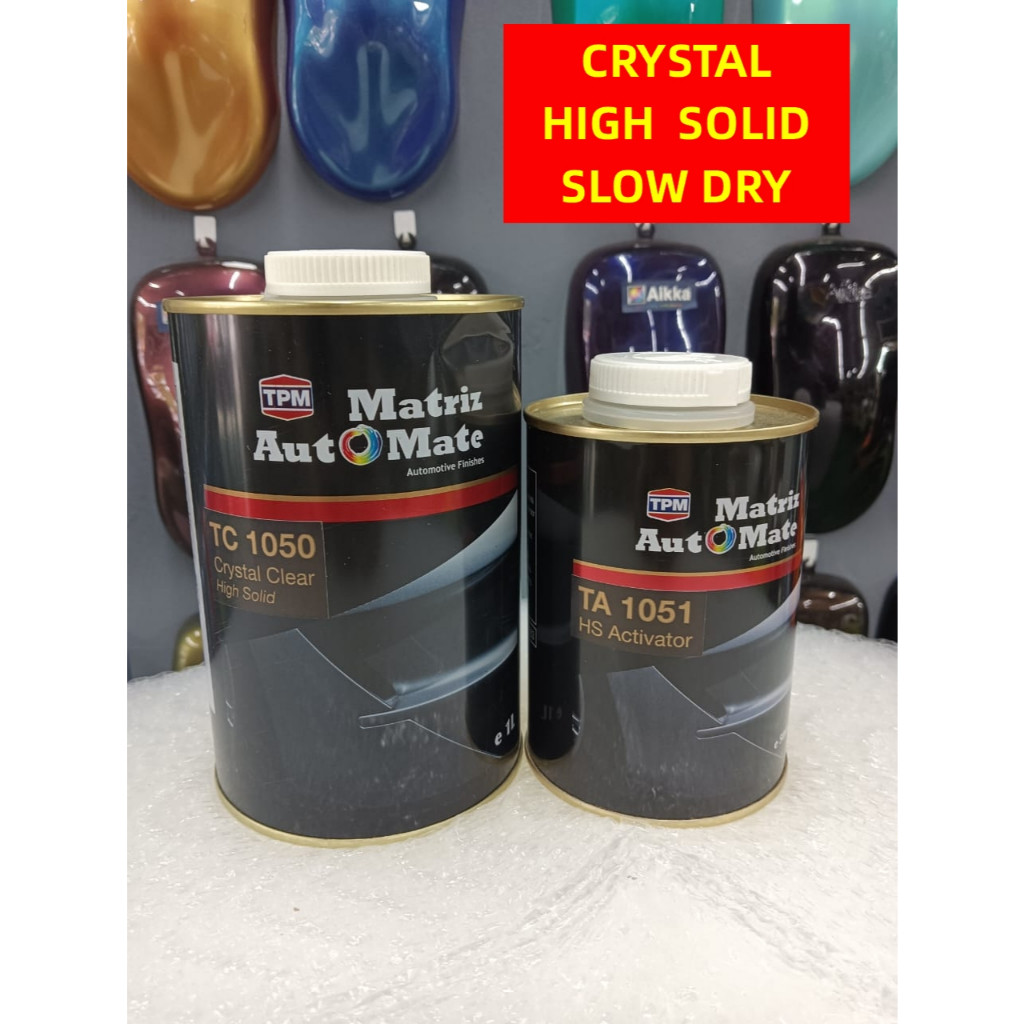 TPM 2K CRYSTAL HIGH SOLID CLEARCOAT SET/TC1050/SLOW DRY/CLEAR KILAT/KERETA/MOTOR | Shopee Malaysia