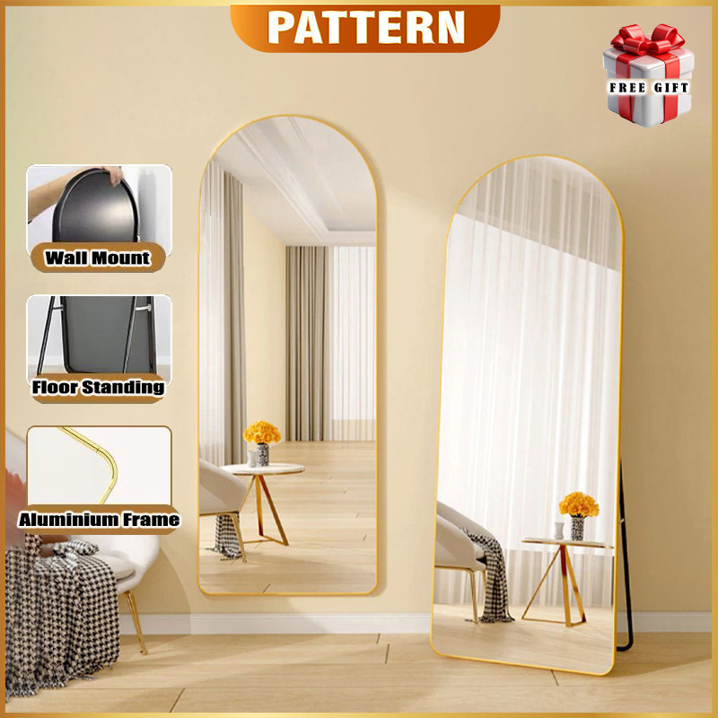 PATTERN Full Length Arch 160cm x 60cm Stand Mirror Cermin Tinggi Besar ...