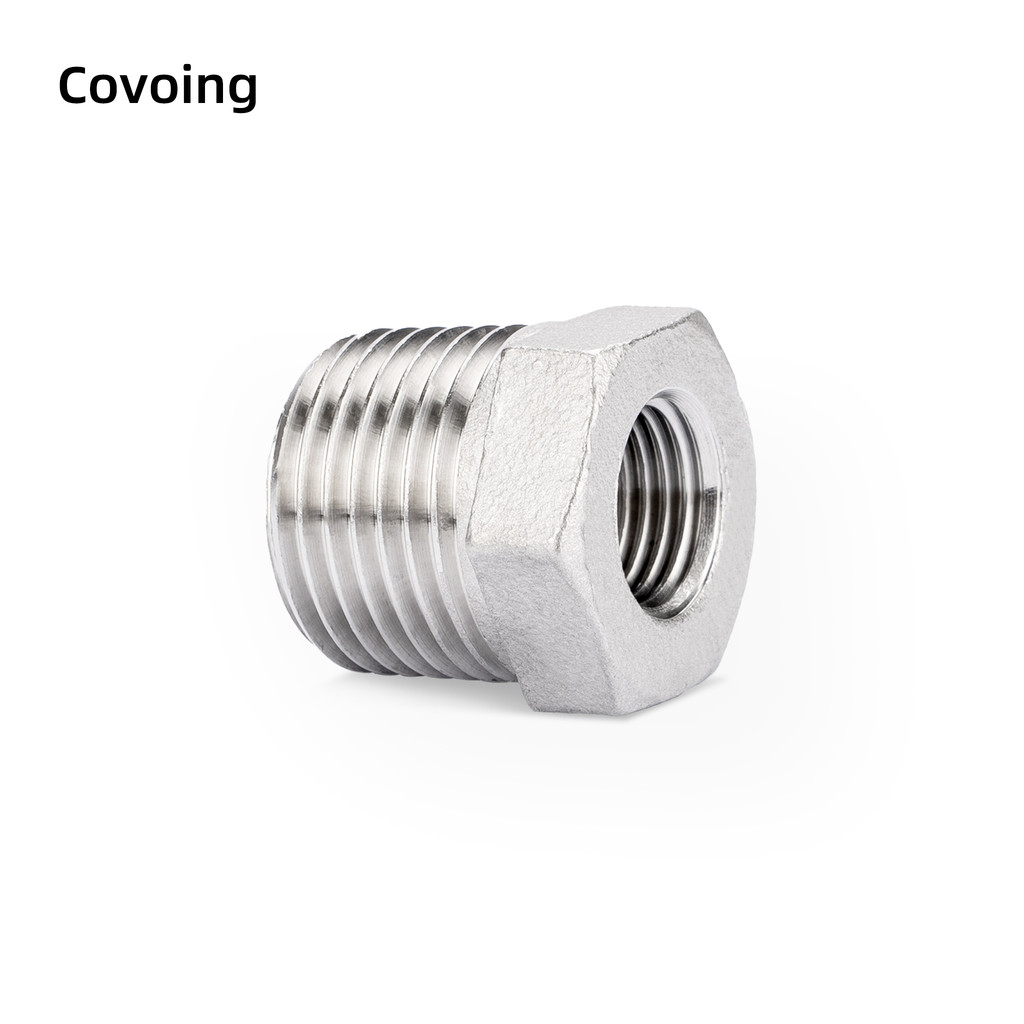 Covoing 304 Stainless Steel Reducer Hex Bush Fitting Male to Female ...
