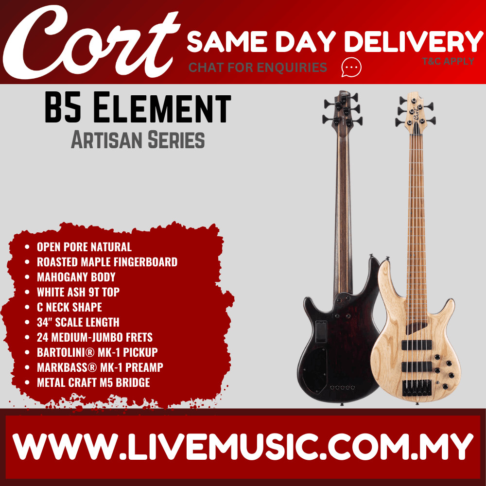 Cort B-5 Element Electric 5-String Bass W/Bag - ( B5 Element ...