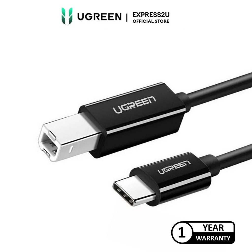 UGREEN USB-C 2.0 TO USB-B PRINTER CABLE 1M (BLACK) | Shopee Malaysia