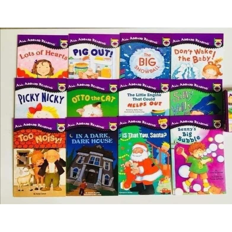 All Aboard Reading (12 books set, with 288 flash cards pairing with ...