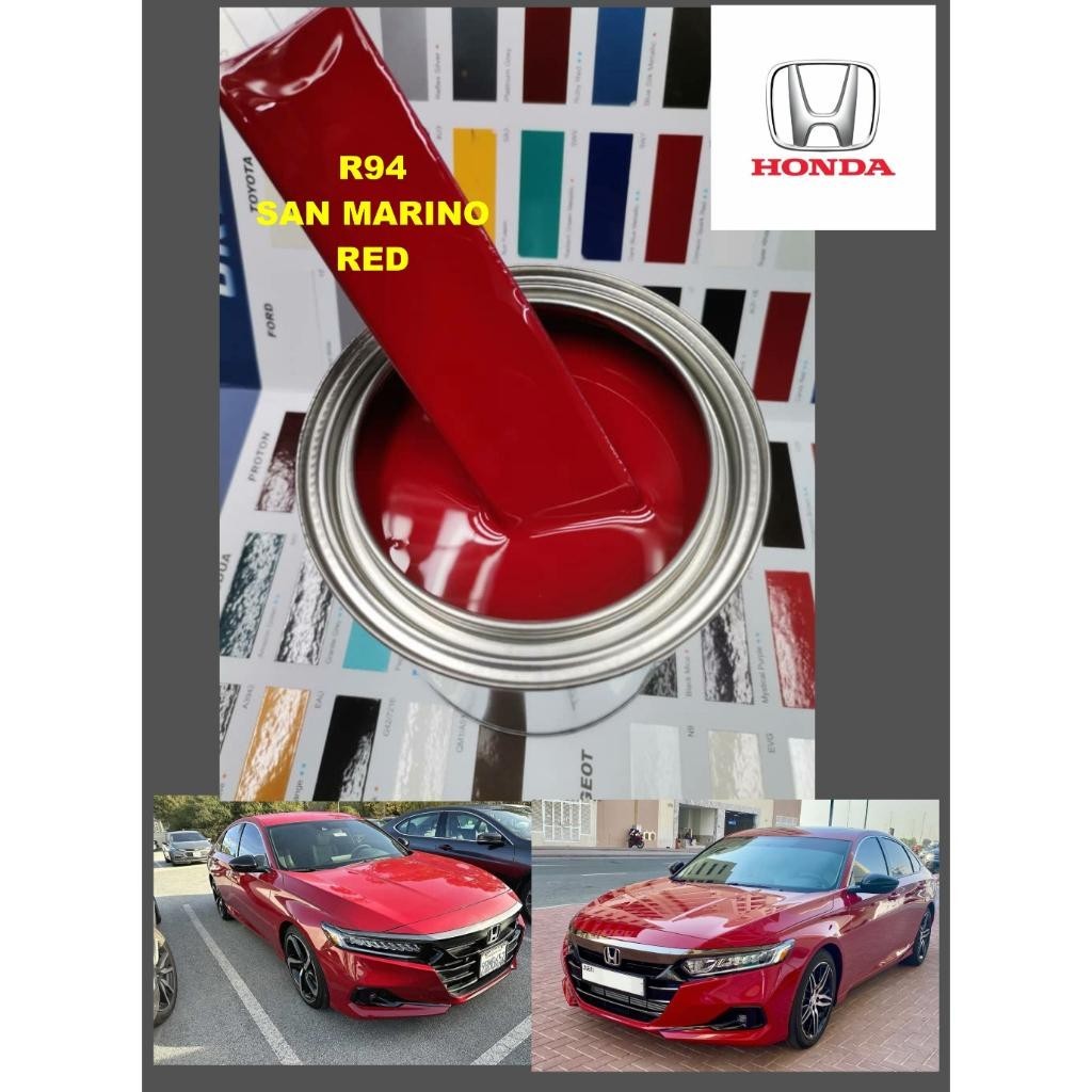HONDA R94 SAN MARINO RED/ 2K AUTOMOTIVE PAINT/2k paint/cat bancuh/cat ...