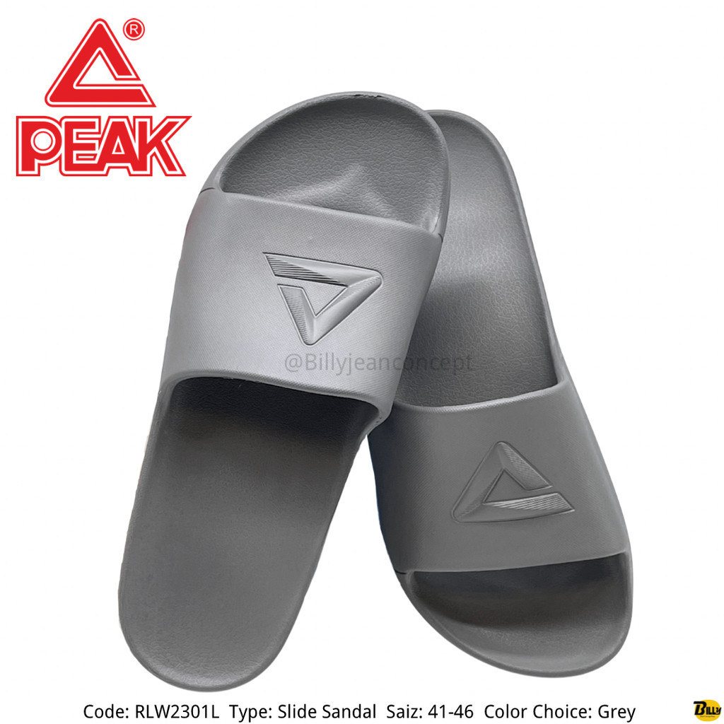 PEAK SPORTS Brand Men’s Street Sport Slippers ( RWL2301L ) | Shopee ...