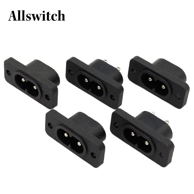10/5Pcs IEC 320 C8 Screw Mount Inlet Plug Socket AC250V 2.5A | Shopee ...