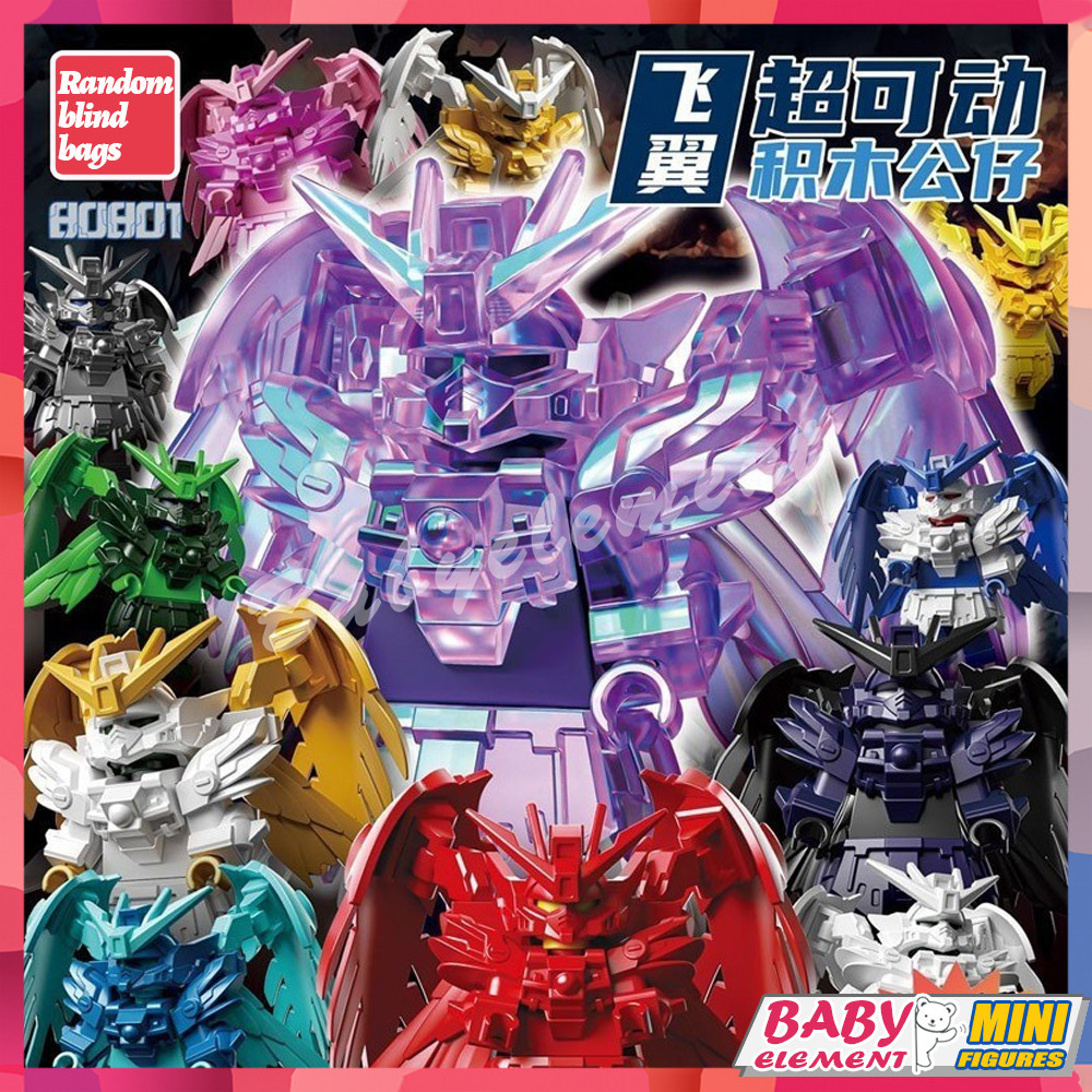 Crystal Mecha Warrior Gundam Minifigure Building Blocks random Blind ...